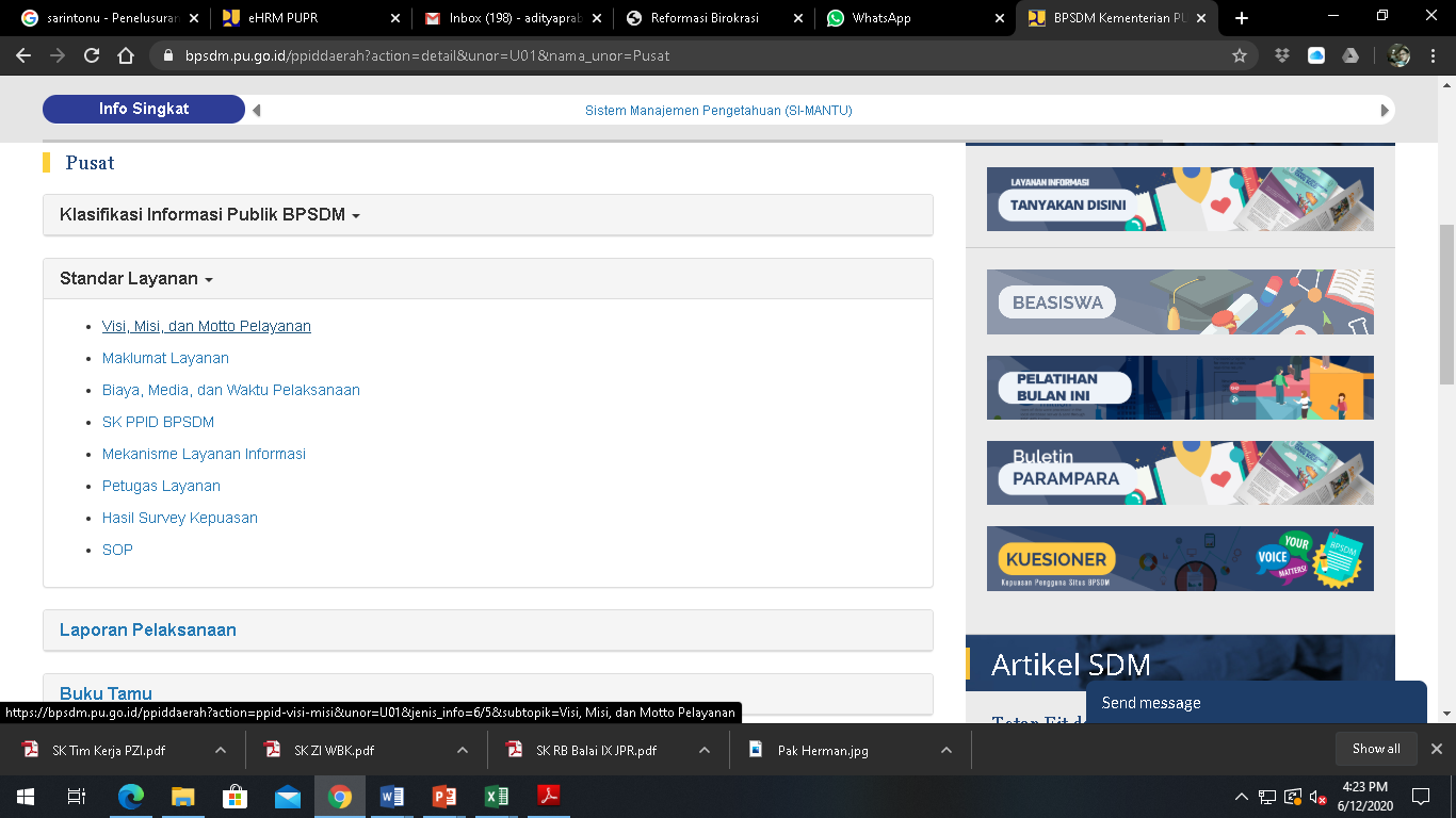 Reformasi Birokrasi Pokja Peningkatan Kualitas Pelayanan Publik - BPSDM ...